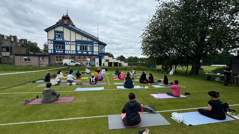 Celebrated International Day Of Yoga at Grange Cricket Club, Edinburgh ...